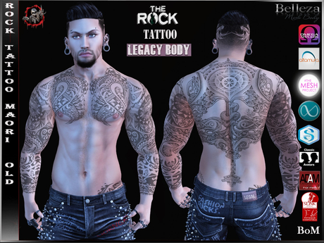 Second Life Marketplace - Rock Tattoo Male - Maori Old ( Full Body )